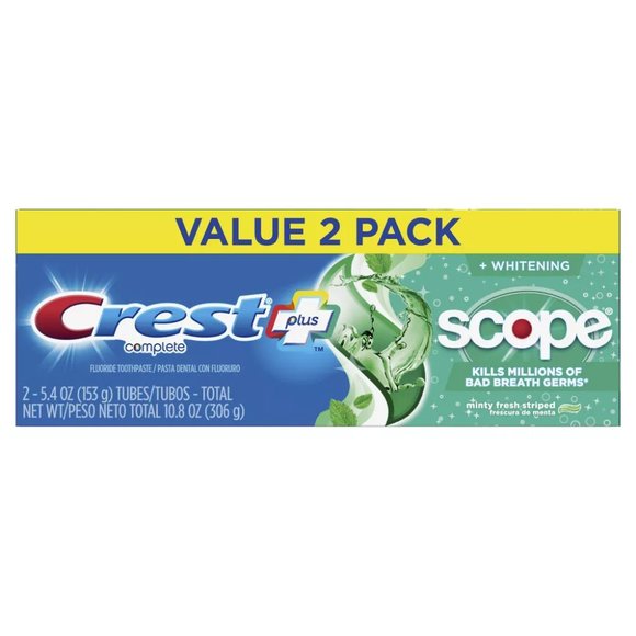 Crest | Bath & Body | Twin Pack Crest Scope Toothpaste 54oz | Poshmark